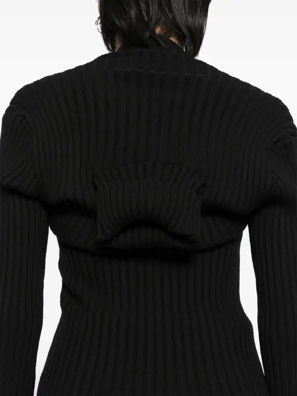 ALAINPAUL Double-collar Bascule Rib Jumper