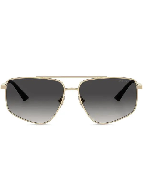 JIMMY CHOO Geometric Sunglasses - Gold