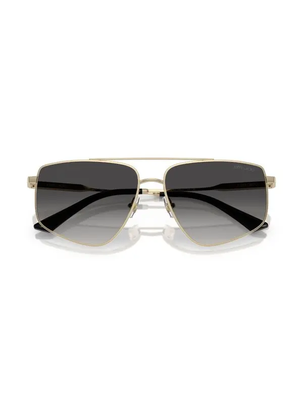 JIMMY CHOO Geometric Sunglasses - Gold