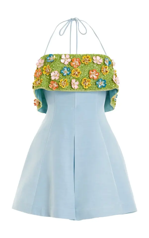 ALEMAIS Yasmine Beaded Mini Dress