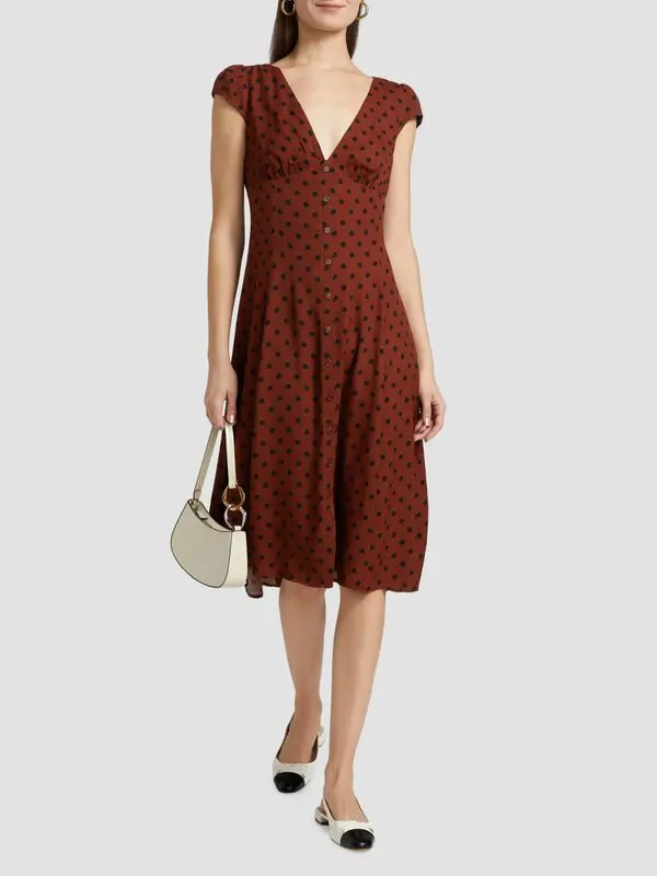 REFORMATION Wilda Polka-dot Dress