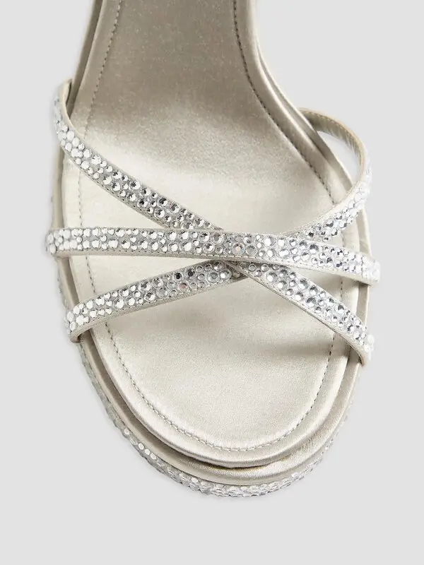 Valentino Garavani Eveninglam 120mm Platform Sandals With Crystals