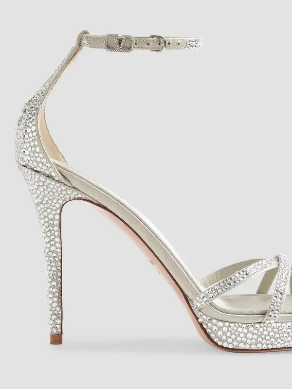 Valentino Garavani Eveninglam 120mm Platform Sandals With Crystals