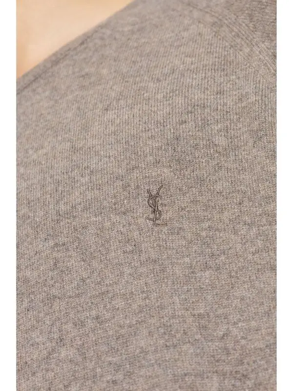 Saint Laurent Cashmere Crewneck Jumper - Dove Grey