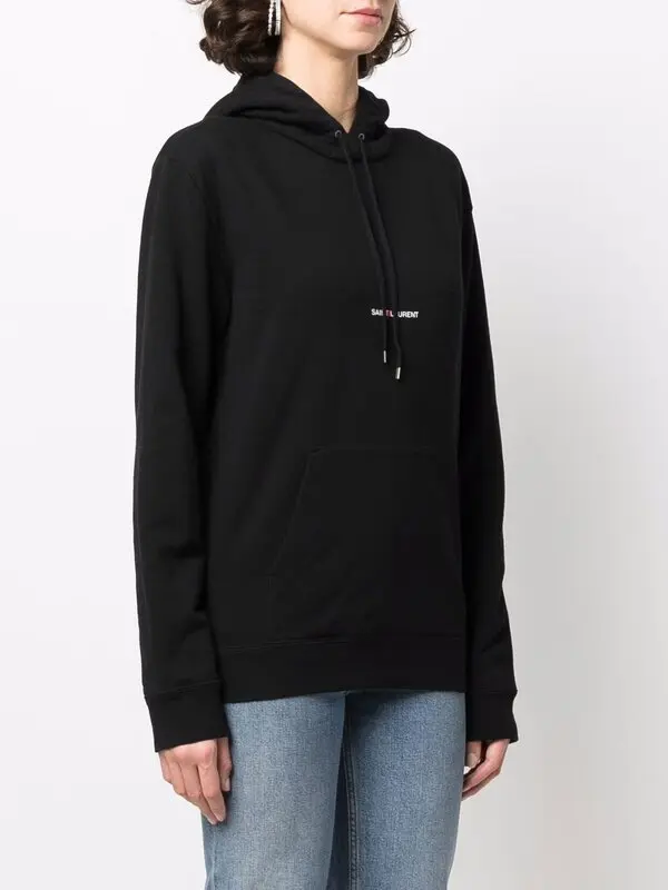 Saint Laurent Logo Cotton Hoodie