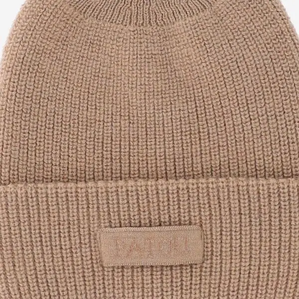 PATOU Wool Beanie With Logo - Beige