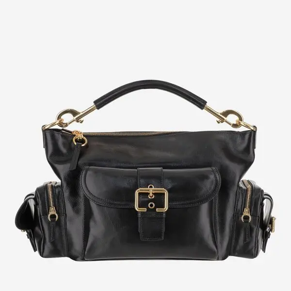 Chloé Shiny Leather Camera Bag - Black