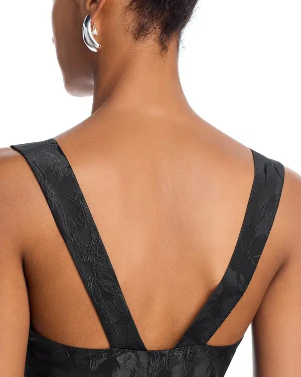 aqua black backless dress Black Pug Tropical Aqua Backless Dress XS / Silk Sensation 100% Polyester / With a Train