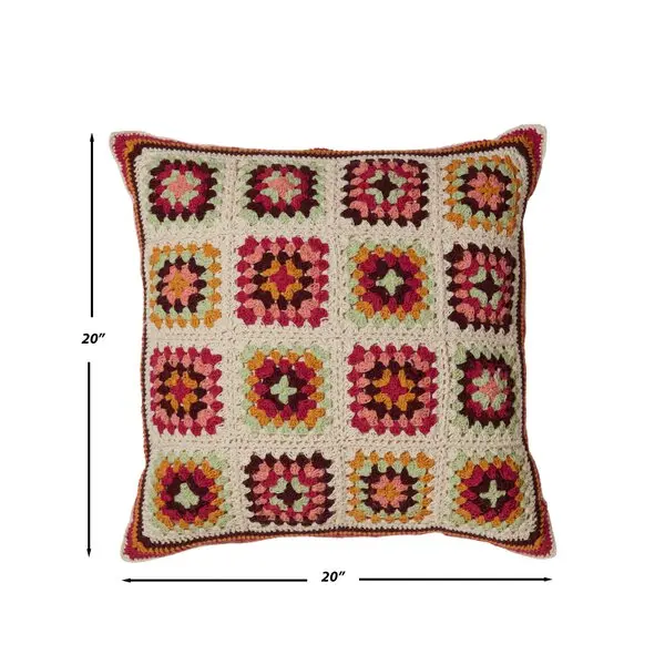 ROSELLI Cozy Corner Crocheted Pillow