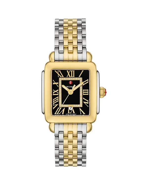 Michele Deco Madison Mid Watch - Black/two Tone