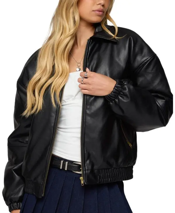 EDIKTED Halley Bomber Jacket - Black