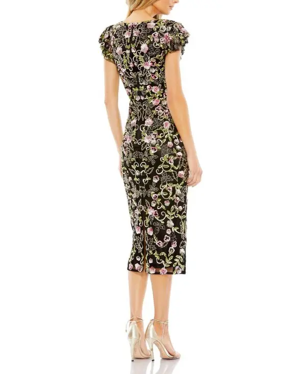 Mac Duggal Floral Embellished Dress - Black Multi