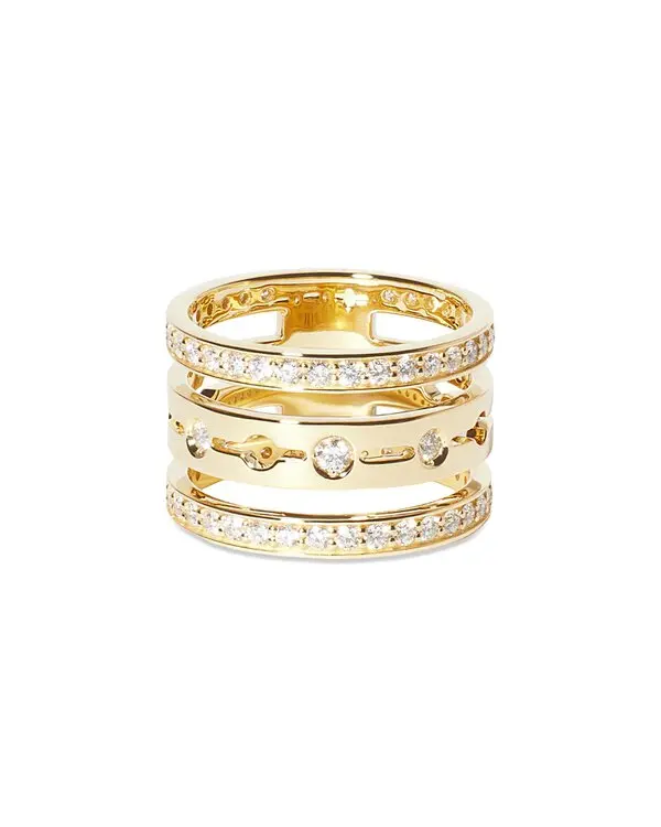 DINH VAN 18k Yellow Diamond Pulse Ring - Gold