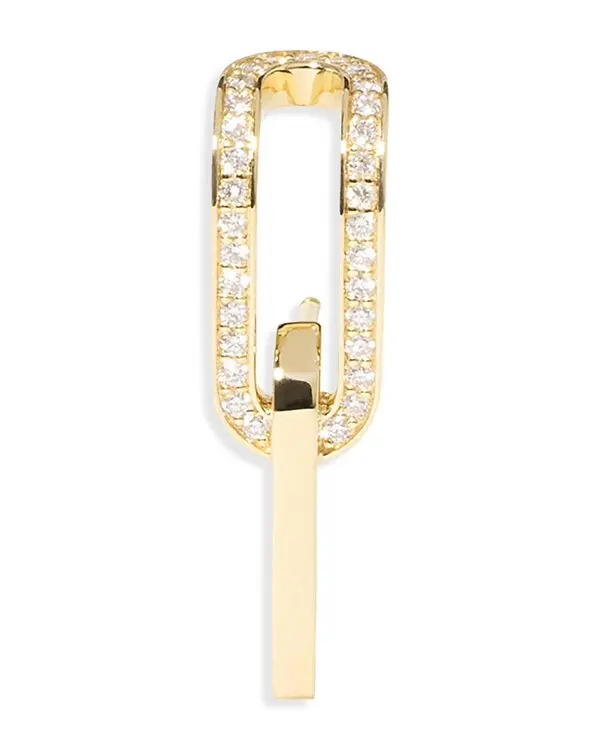 DINH VAN 18k Yellow Diamond Maillon Link Stud Earring - Gold