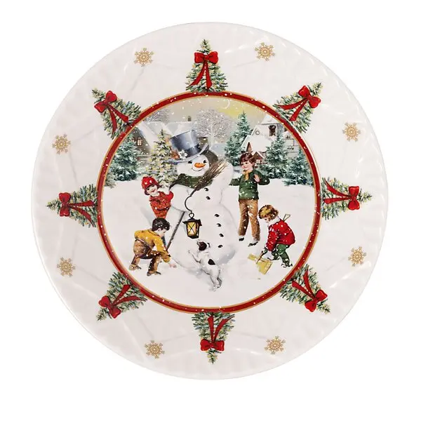 VILLEROY & BOCH Toy's Fantasy Large Bowl: Building A Snowman - Multi