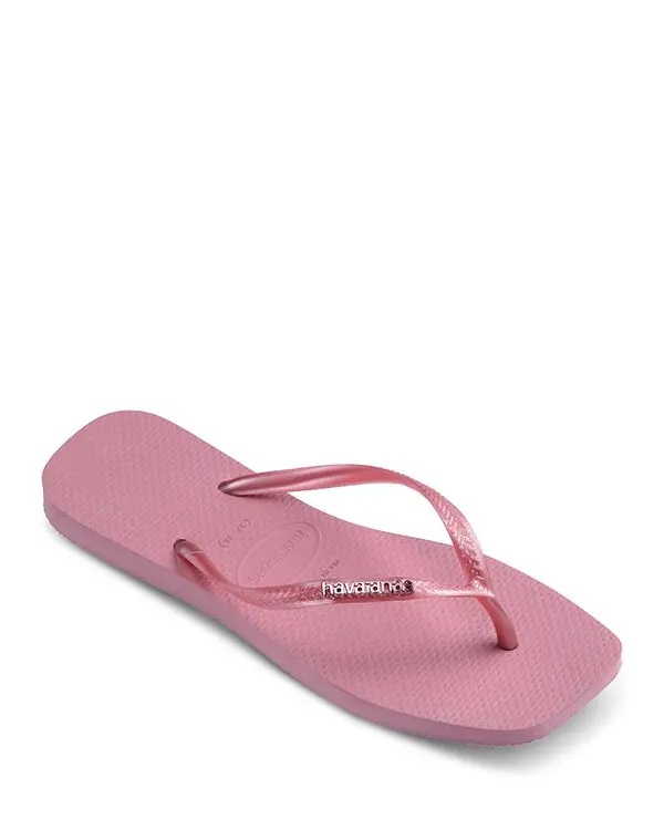 Havaianas Slim Square Flip Flop Sandals - Amaranth