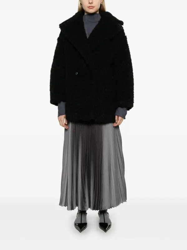 BLANCA VITA Chary Faux Shearling Coat - Black