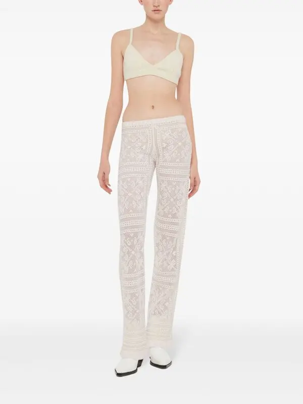 Alanui Kiss The Book Straight-keg Trousers - White