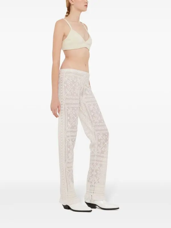 Alanui Kiss The Book Straight-keg Trousers - White