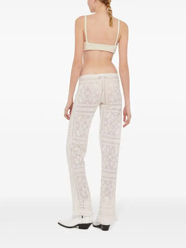 Alanui Kiss The Book Straight-keg Trousers - White