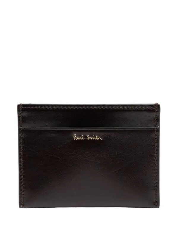 Paul Smith Monogrammed Credit Card Holder - Brown