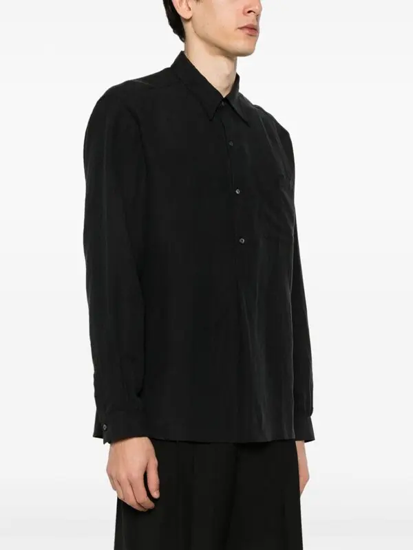 Ralph Lauren Purple Label Pointed-collar Shirt - Black