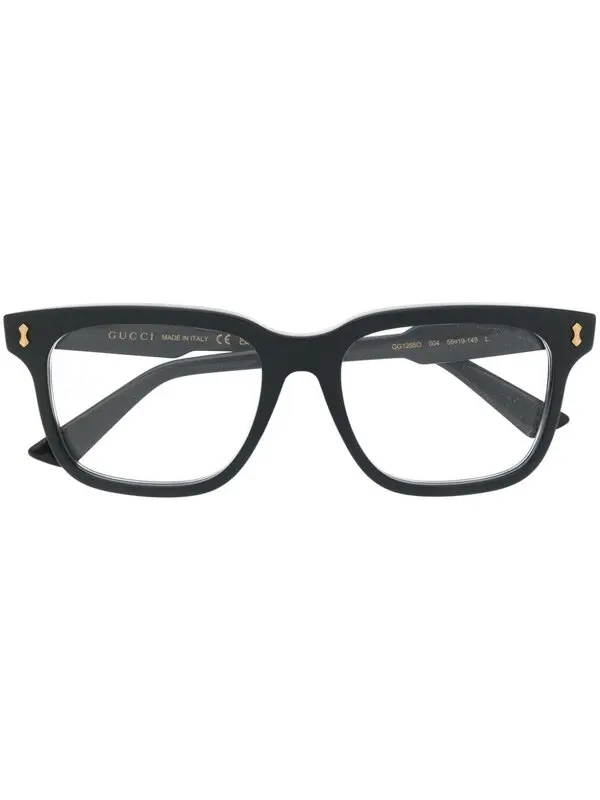 Gucci Logo-arm Detail Glasses - Black