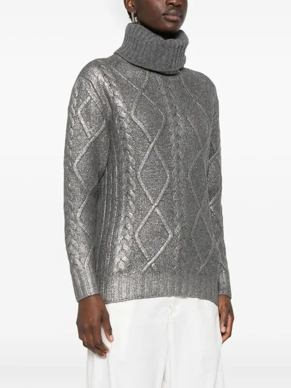 Herno Lamé-effect Wool Sweater