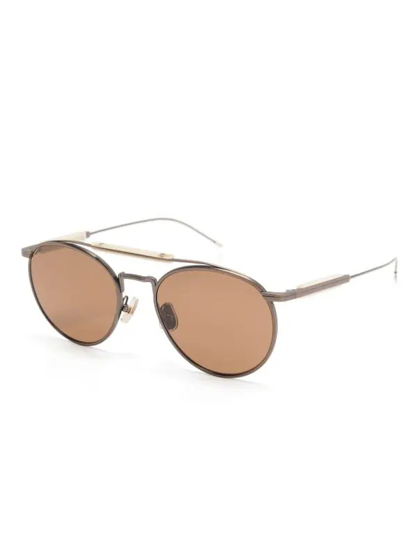 Brunello Cucinelli Pilot-frame Sunglasses - Brown