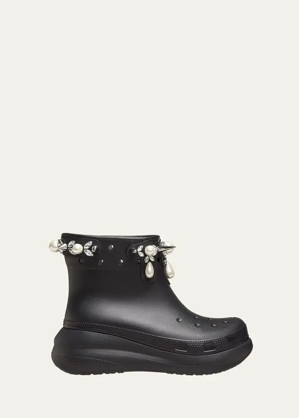 SIMONE ROCHA X CROCS Embellished Crush Ankle Boots