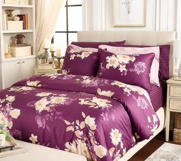 NORTHERN NIGHTS Floral Printed Comforter & Sham Set Twin - One-color