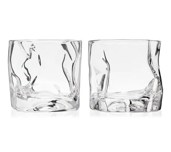 VISKI Crystal Molten Tumblers Set Of 2 - One-color