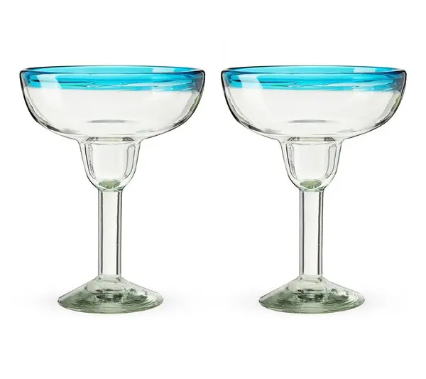 TWINE Primavera Recycled Margarita Glass Set Of 2 - One-color