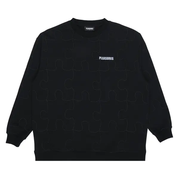 PLEASURES Pieces Crewneck - Black