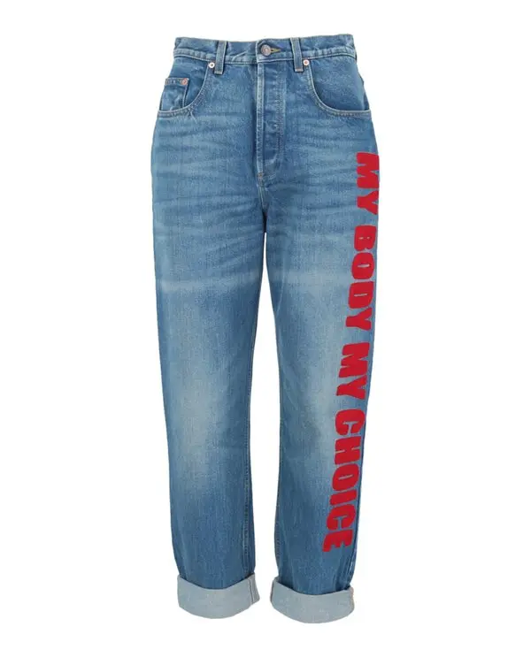 Gucci Graphic Applique Jeans