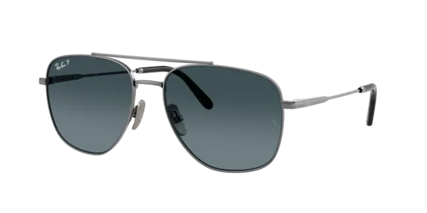 Ray-ban Aviator Sunglasses With Titanium Frame - Blue Gradient Polarized