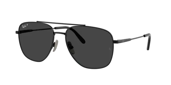 Ray-ban Aviator Sunglasses With Titanium Frame - Polarized Black