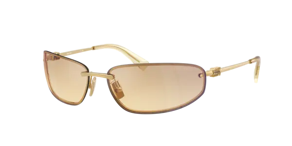 Miu Miu Silver Tone Sunglasses - Yellow Gradient Silver