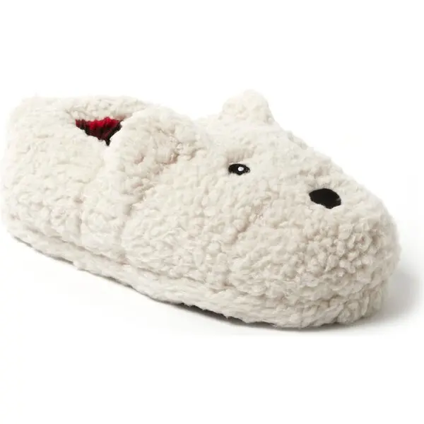 DEARFOAMS Animal Closed Back Slipper - Creme Brulee
