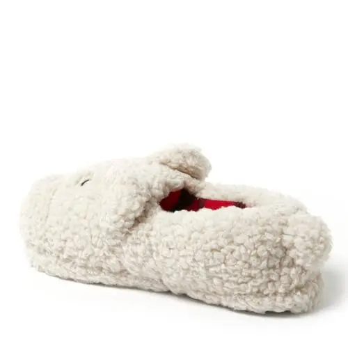 DEARFOAMS Animal Closed Back Slipper - Creme Brulee