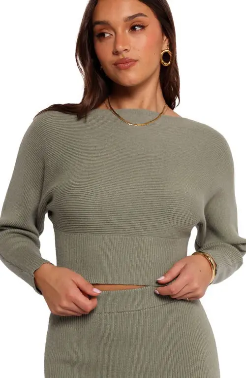 PETAL & PUP Serena Long Sleeve Crop Sweater & Skirt Set