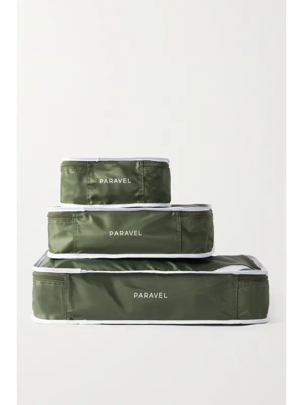 Paravel Recycled-nylon Packing Cubes Set