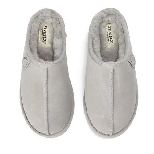 DEARFOAMS Shearling Clog Slipper - Smoke