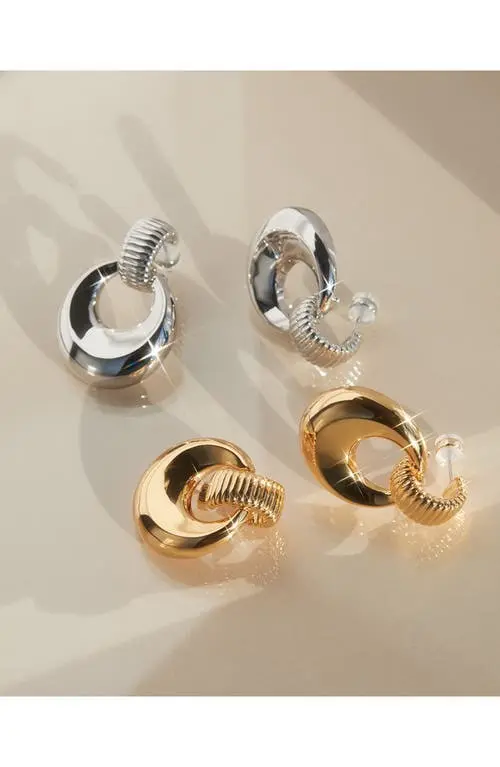 LUV AJ Remy Doorknocker Hoop Earrings