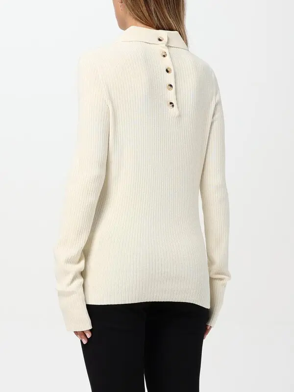 COURREGES Ribbed Knit Polo Shirt