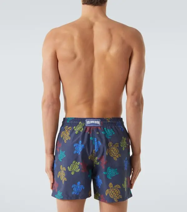 Vilebrequin X Falke Moorea Printed Swim Trunks - Blue