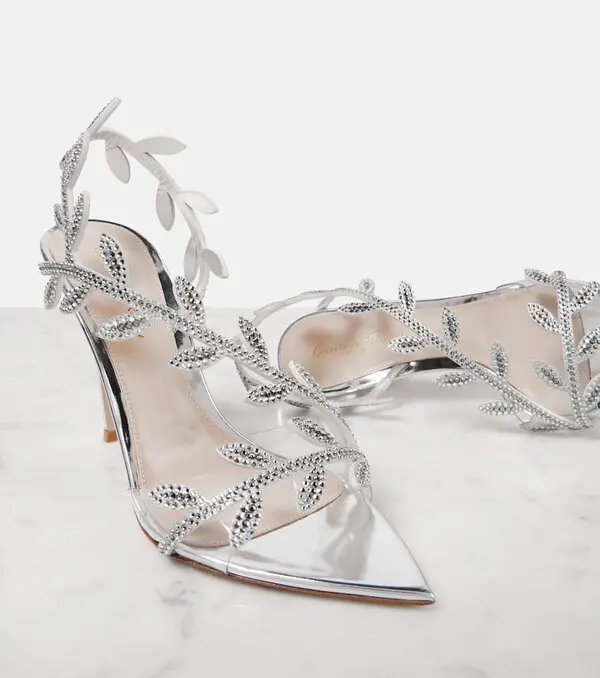 GIANVITO ROSSI Flavia 105 Embellished Leather Sandals