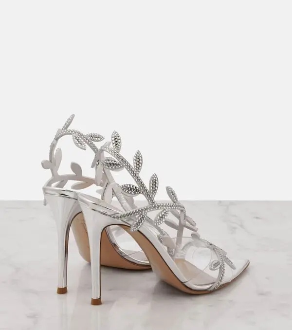 GIANVITO ROSSI Flavia 105 Embellished Leather Sandals