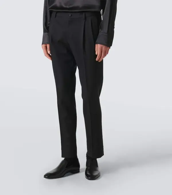 Dolce & Gabbana Wool-blend Gabardine Tuxedo Pants