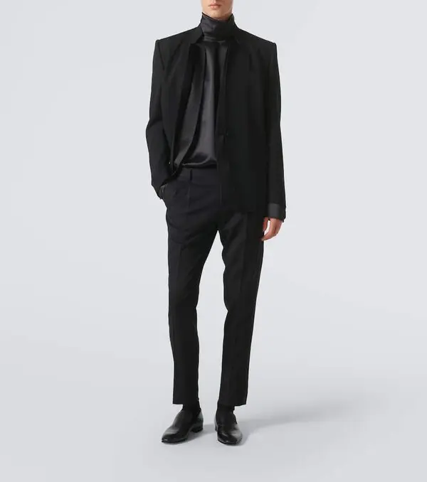Dolce & Gabbana Wool-blend Gabardine Tuxedo Pants